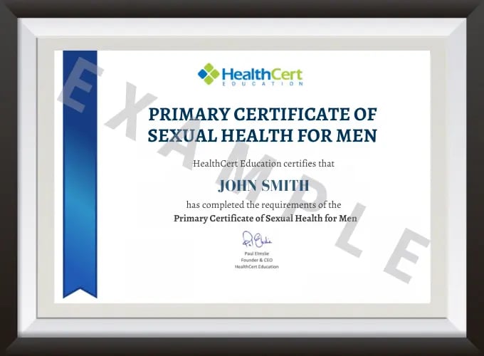 Primary Certificate Of Sexual Health For Men